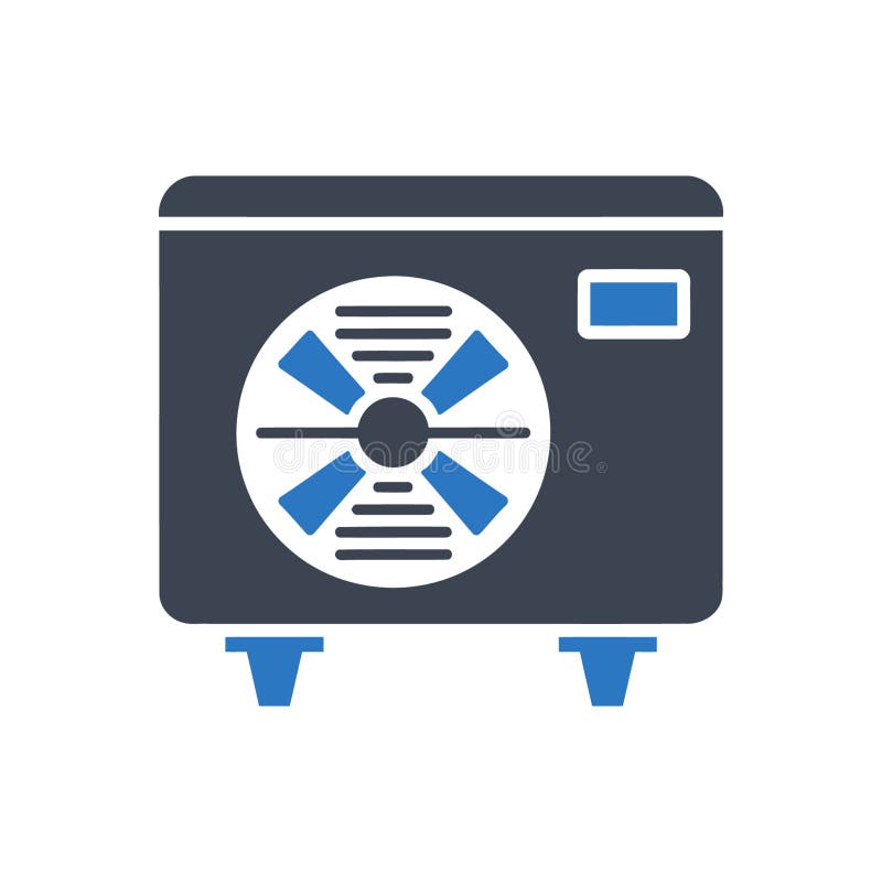 Technician Installing Air Conditioner Icon Stock Vector - Illustration ...