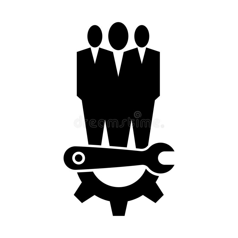 Technician Maintenance Icon Symbol Sign Isolate on White Background ...