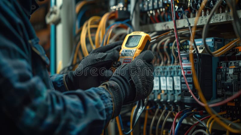The Technician with Multimeter. AI Generated Stock Image - Image of ...