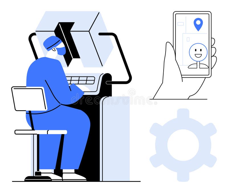 Technician Operating Stock Illustrations – 548 Technician Operating ...