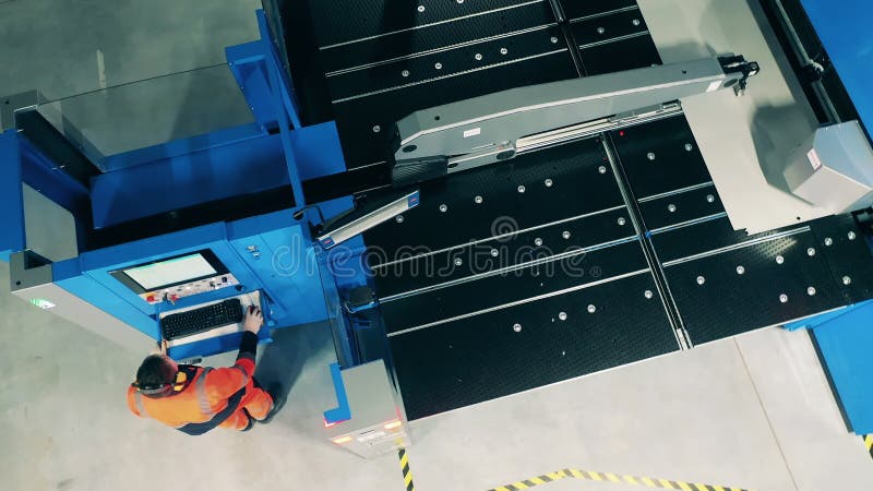 Top View of an Industrial Machine Moving Along the Quarry Stock Footage ...