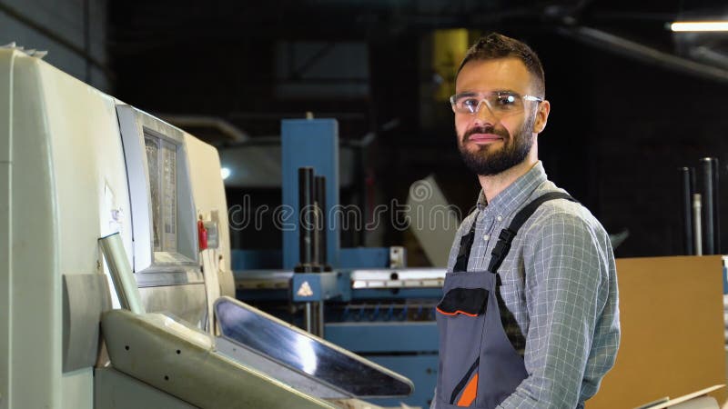 Technician Operator Checking Input And Output Status On Touchscreen Front Display Monitor 0877