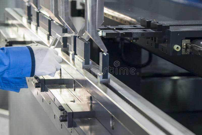 The Technician Operator Repair the Robotic System with Hydraulic Press ...