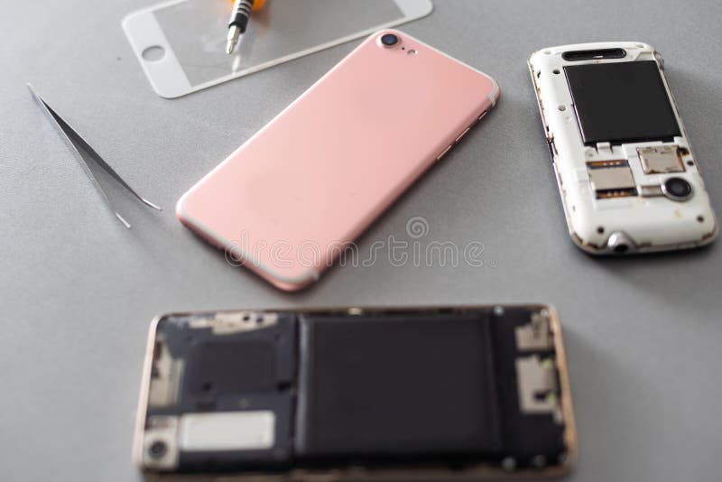 Technician Prepairing To Repair and Replace New Screen Broken and ...