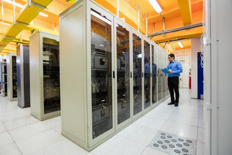 Technician Preparing Check List Stock Photo - Image of adult ...