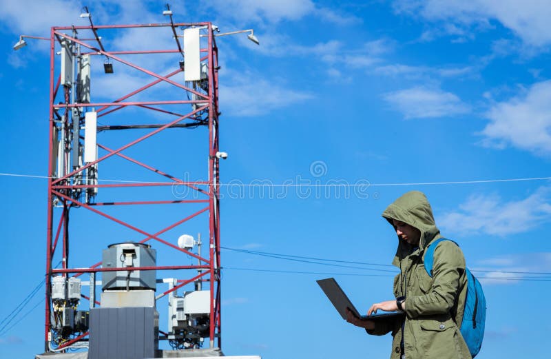 Engineer Near Communication Tower Stock Photos - Free & Royalty-Free ...