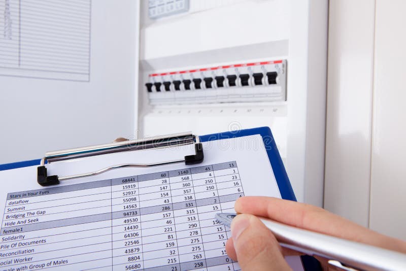 Technician Recording Machine Temperature Stock Image - Image of ...