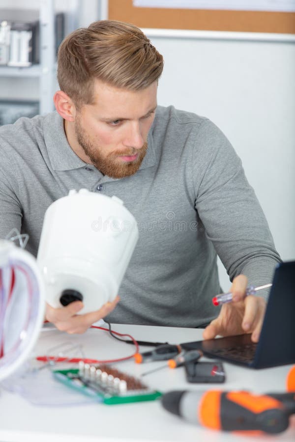 It Technician Repairing Broken Laptop Notebook Computer Stock Image ...
