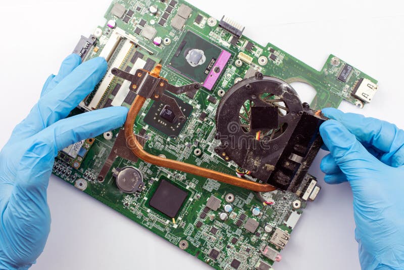 It Technician Repairing Broken Laptop Notebook Computer Stock Photo ...