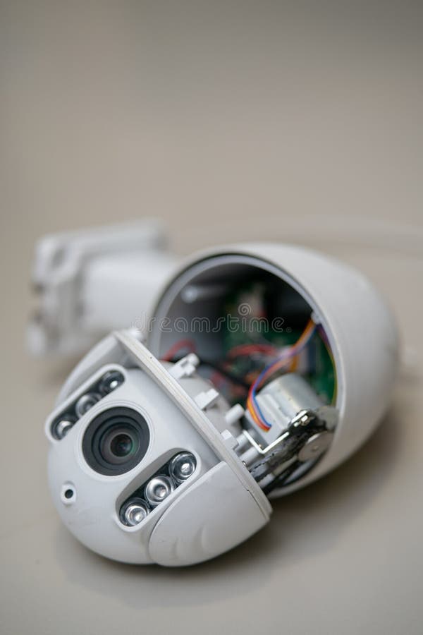 Technician Repairs CCTV Camera on the Table Stock Photo - Image of ...