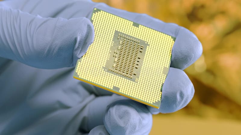 The Technician Scientist Holding the Innovation Central Processor in ...