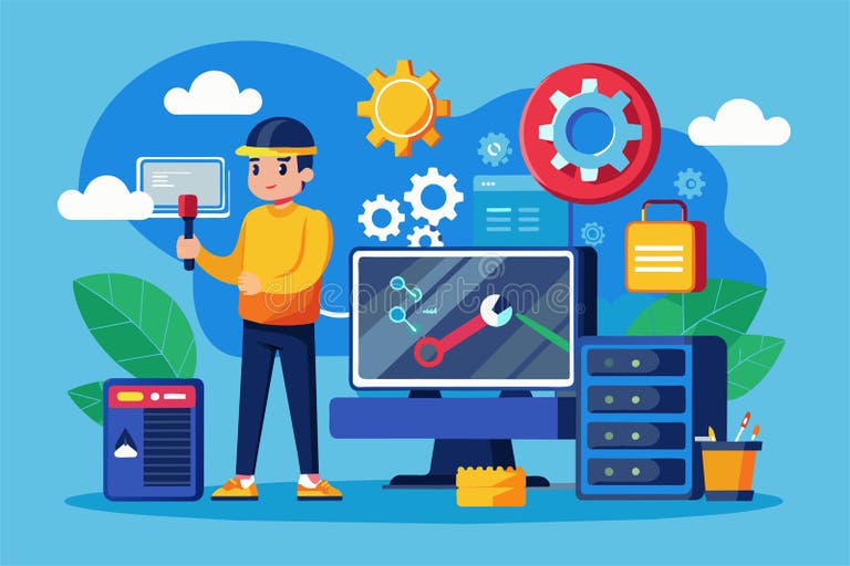 Repair Workspace Stock Illustrations – 1,190 Repair Workspace Stock ...