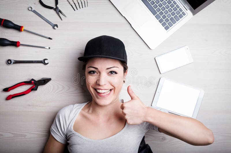 It Technician, Successful Problem-solving Stock Image - Image of tech ...