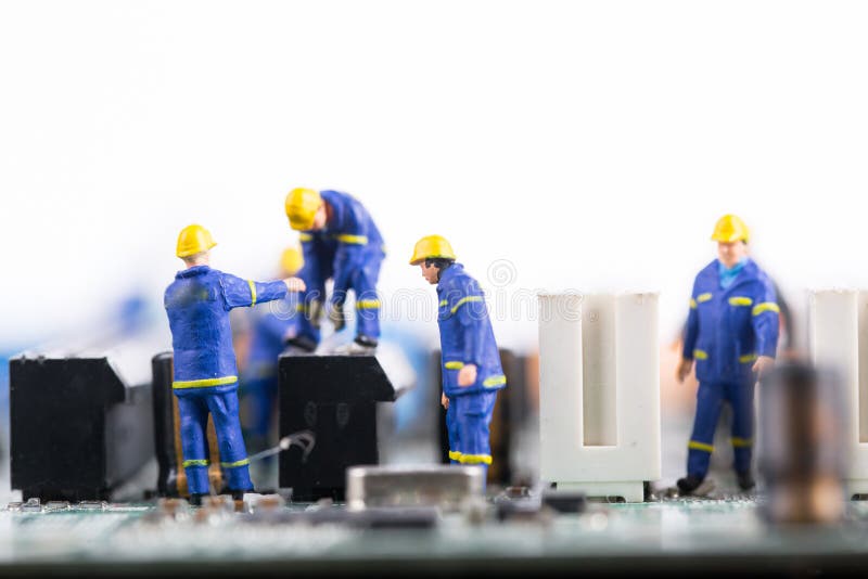 Technician Team Work Repair and Maintenance Stock Photo - Image of ...