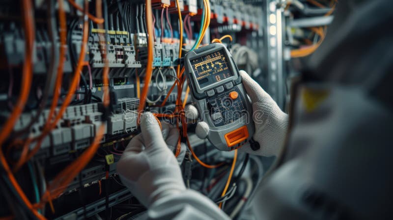 Electrician Testing Control Panel Ai Generated Stock Photos - Free ...