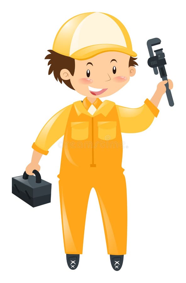 Technician with tool stock illustration. Illustration of support - 78617251