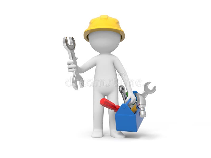 Technician with tool stock illustration. Illustration of render - 78616919 Technician with tool stock illustration. Illustration of render - 78616919