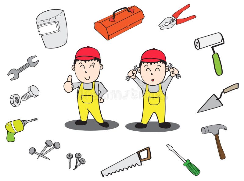 Technician tools stock vector. Illustration of drill - 28243718