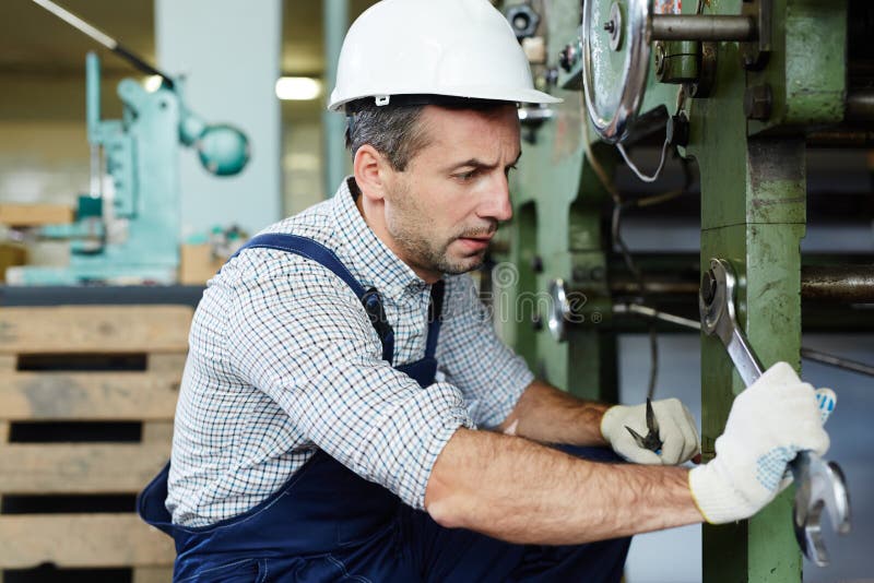 Repairing machine stock image. Image of service, personnel - 106099475