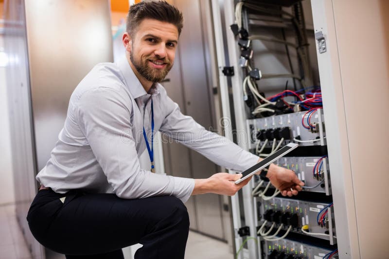 Technician Holding a Server Stock Photo - Image of hardware, checking ...