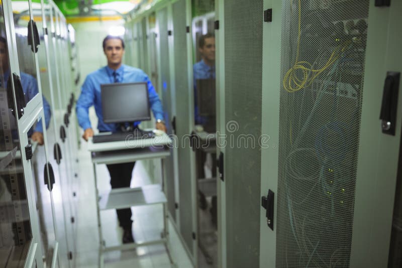 Hallway of computer room stock photo. Image of ceiling - 24365146