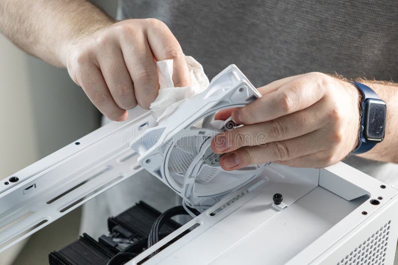 Computer CPU Cooling Radiator Motherboard Close-up Stock Image - Image ...