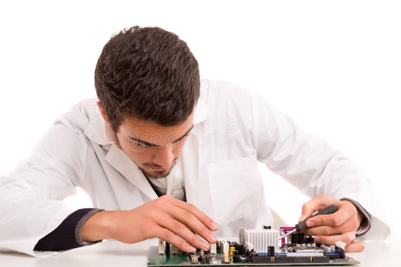 Technician at work stock image. Image of power, circuit - 36862429