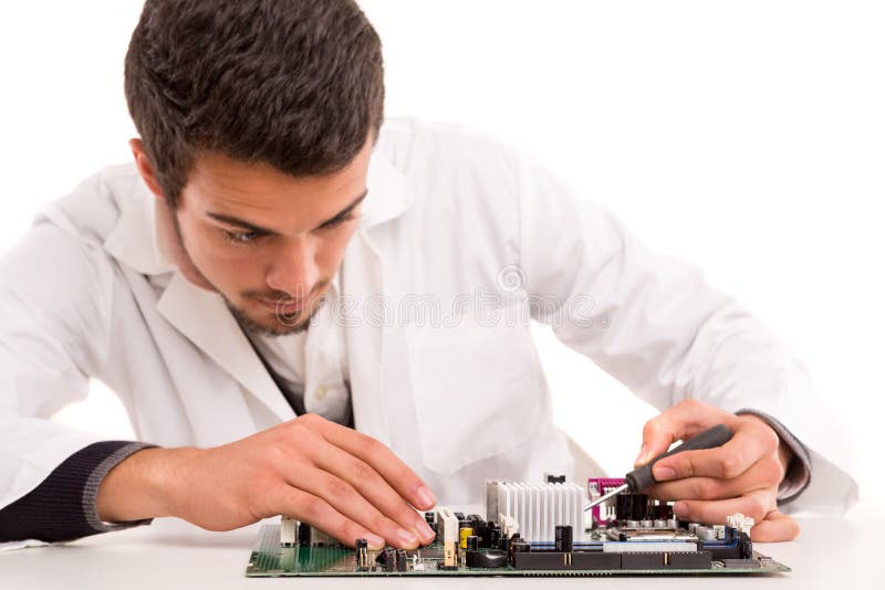 Technician at work stock photo. Image of memory, computer - 36862448