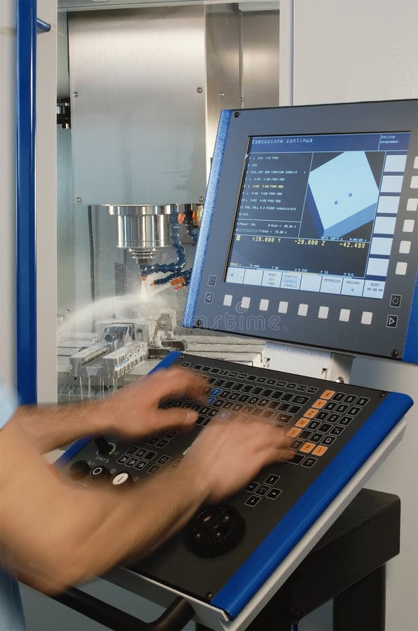 Technician Working with a Milling Machine Stock Photo - Image of ...