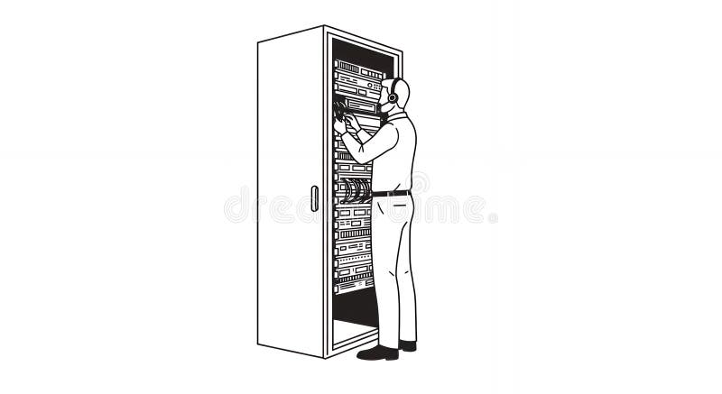 Server Line Art Stock Illustrations – 20,619 Server Line Art Stock ...