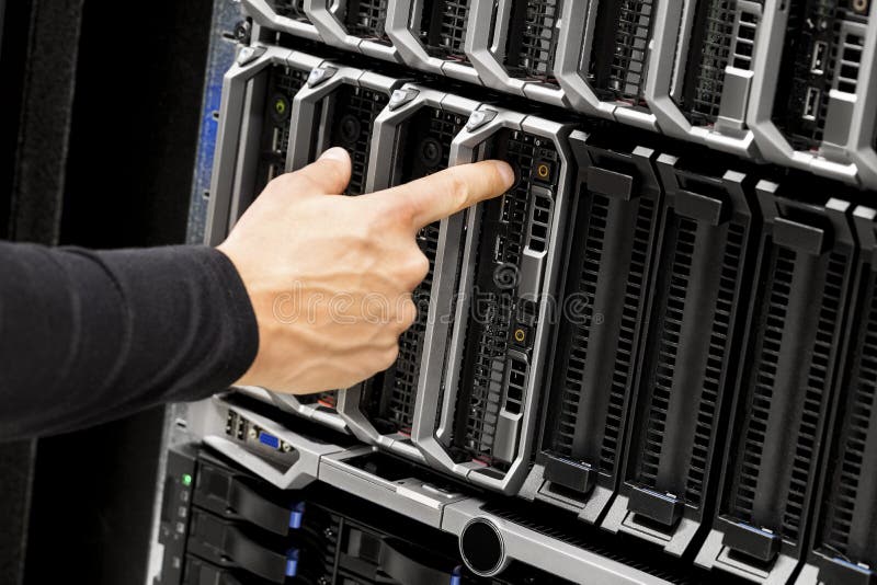 Power Button on a Server stock image. Image of macro - 29582527