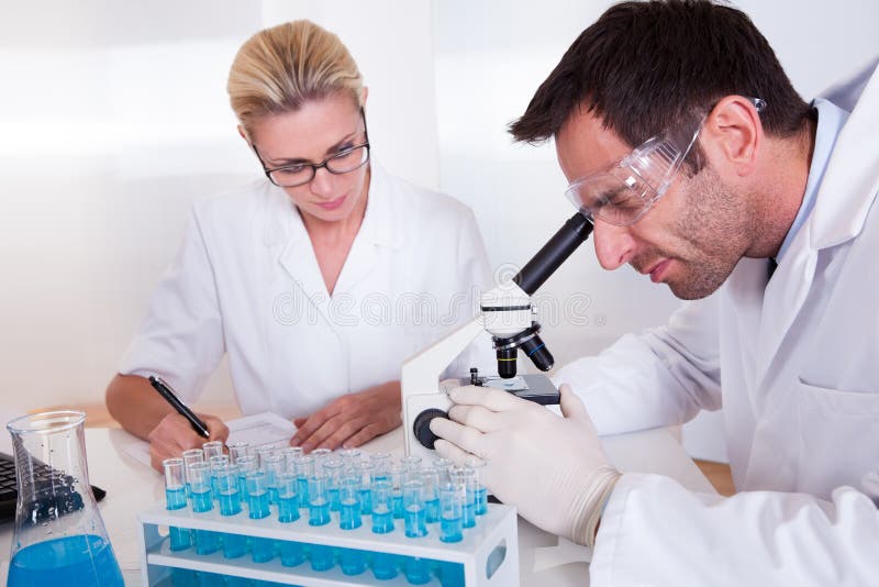 Technicians or Medical Staff in a Laboratory Stock Photo - Image of ...