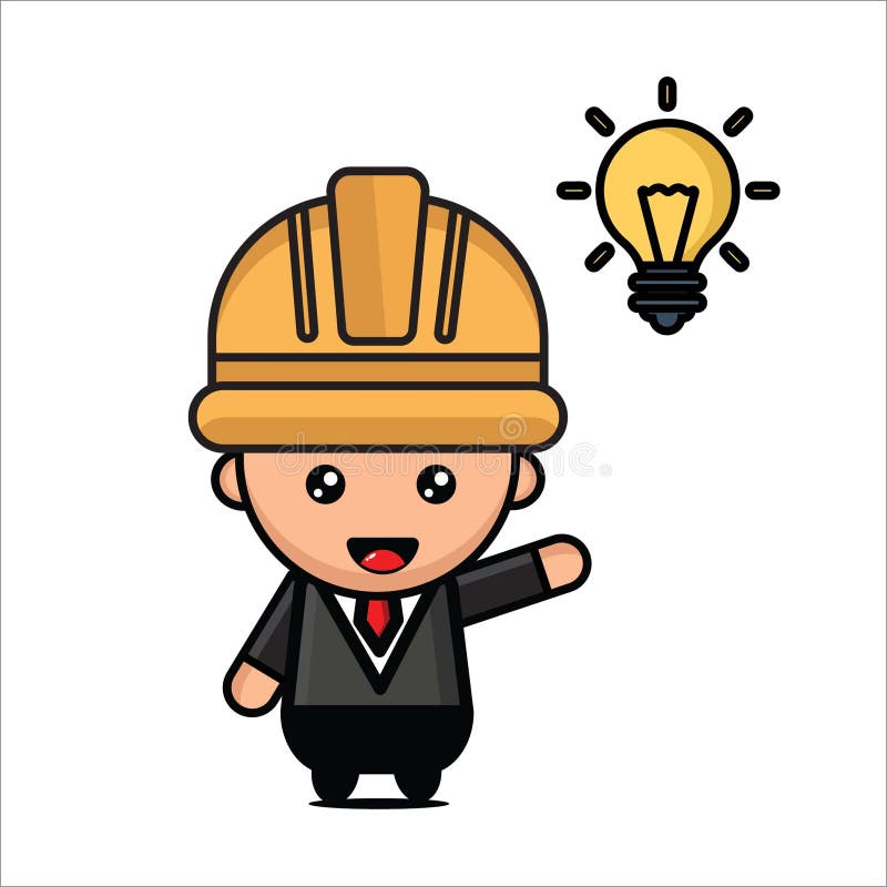 Cute Boy Engineer Character Vector Design Stock Vector - Illustration ...