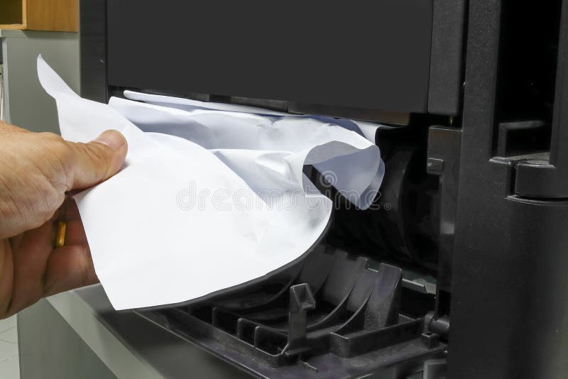 Technicians Removing Paper Stuck, Paper Jam Stock Photo - Image of dump ...
