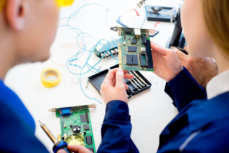 Technicians Repairing Computers Stock Image - Image of hardware ...