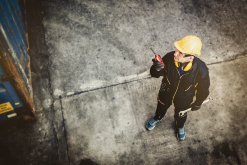 Technicians Working with Field Radios Stock Photo - Image of check ...