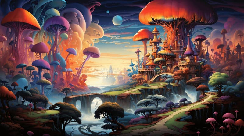 Technicolor Dreamscape Featuring Animated Objects, Floating Musical ...