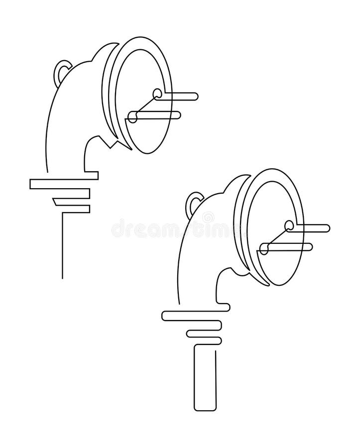 Technique Electric Plug, Illustration. Vector Continuous Line Drawing ...