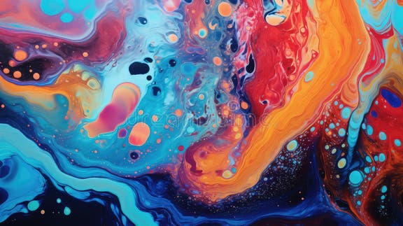 Techniques acrylic pouring stock illustration. Illustration of artist ...