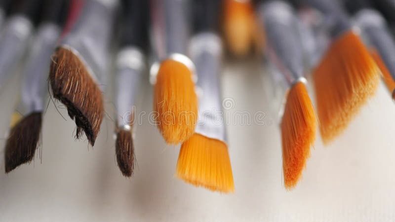 Techniques for Using Painting Brushes Effectively in Art Projects Stock ...