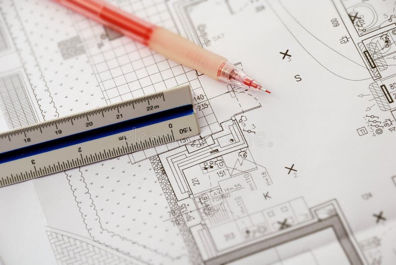 Technisch plan 9 stock foto. Image of architect, concept - 11296252