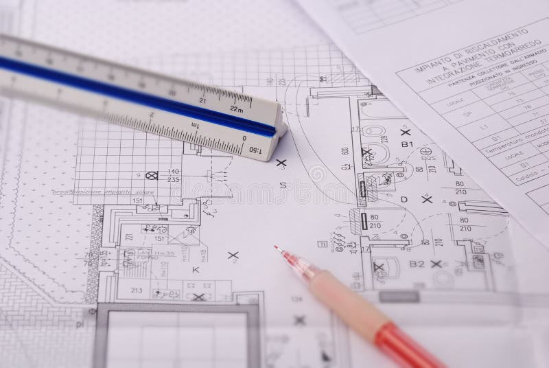 Technisch plan 9 stock foto. Image of architect, concept - 11296252