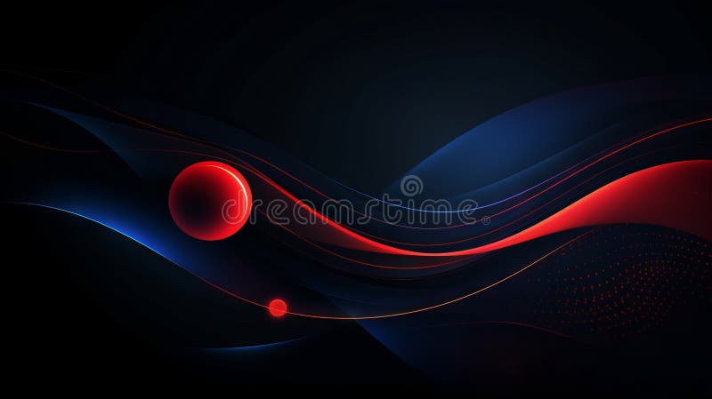 Techno Abstract Background with Overlapping Red and Blue Layers AI ...