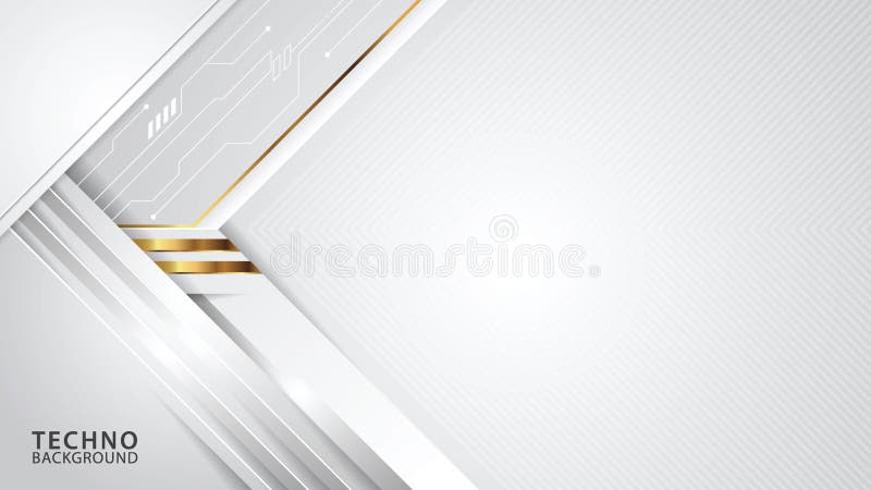 Techno Abstract White Overlap Style Background Stock Vector ...