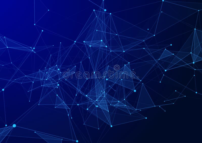 Techno Background with a Low Poly Plexus Design Stock Vector ...