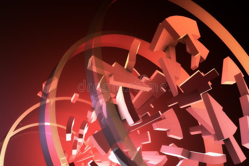 Techno Breakdown 3D Generated Background Stock Illustration ...