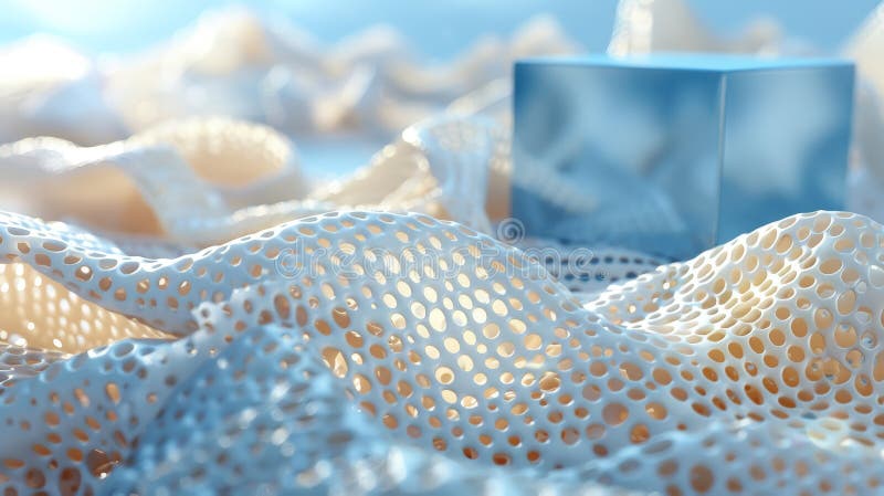 Techno-Chic Collagen Fabric Packaging Stock Photo - Image of styling ...