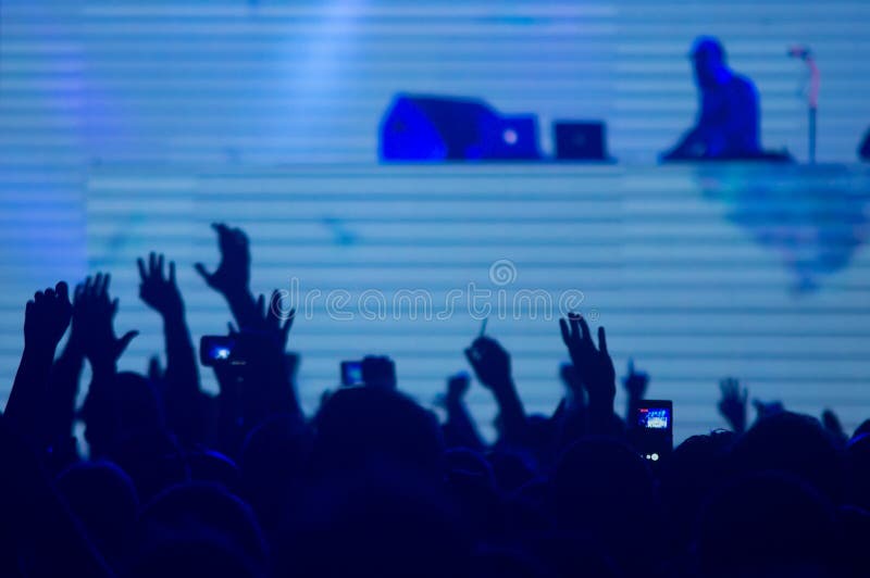 At the techno concert stock image. Image of club, excitement - 73034967