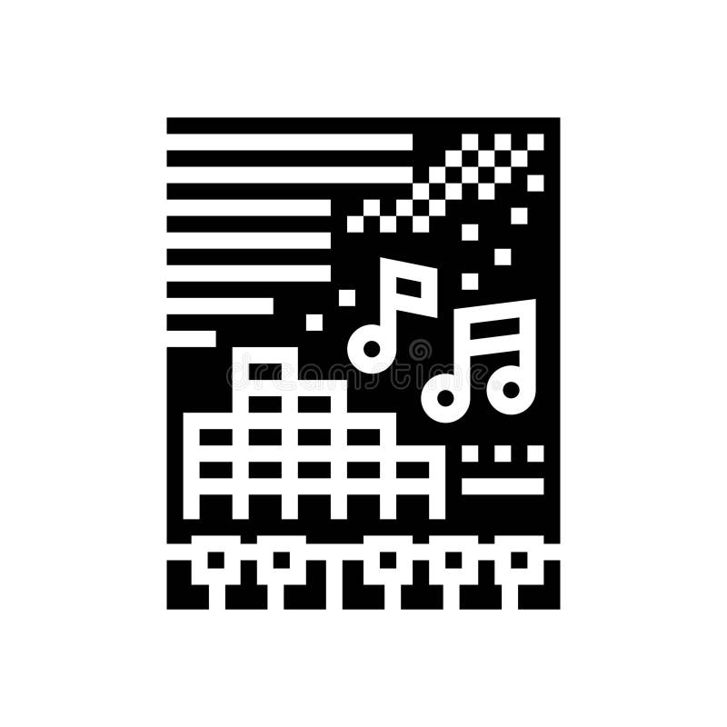 Techno Disco Party Glyph Icon Vector Illustration Stock Illustration ...