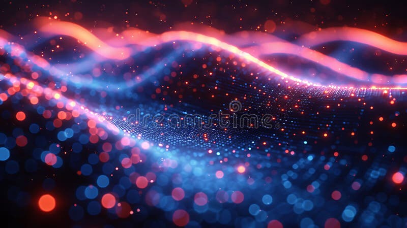 Techno Dreamscapes: Stylized Textures & Patterns Stock Illustration ...